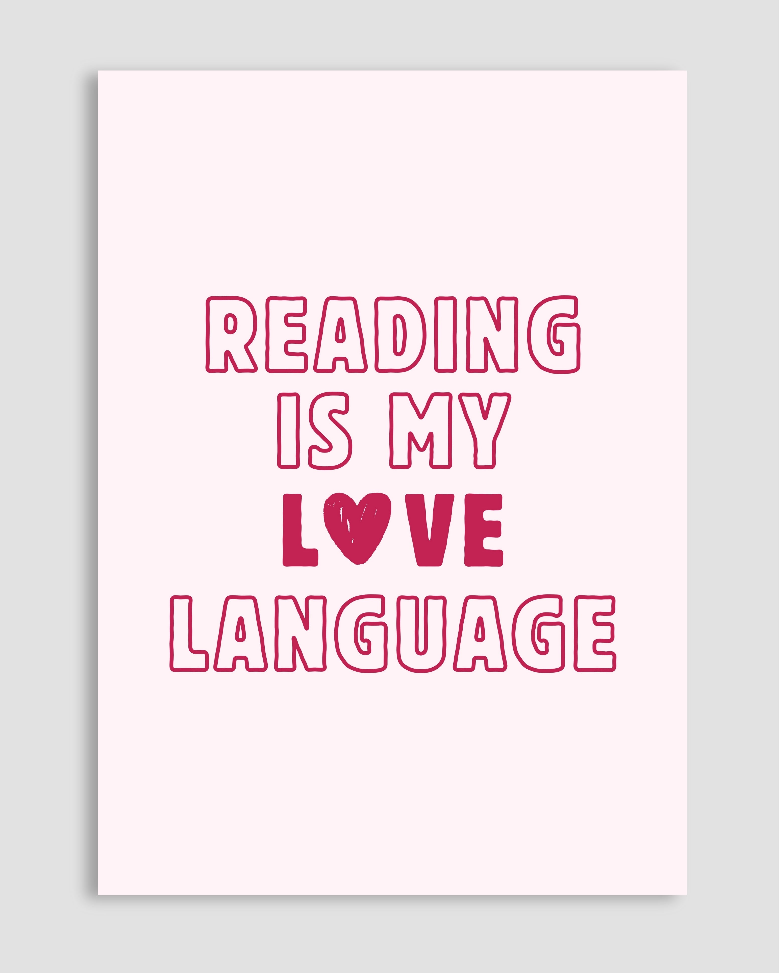 Reading Is My Love Language Poster – Postilsa